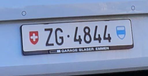 Autonummer ZG 4844 | Kaufen auf Ricardo