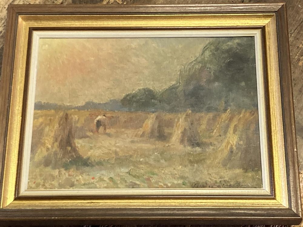 (50) Oelbild Heuernte signiert | Kaufen auf Ricardo