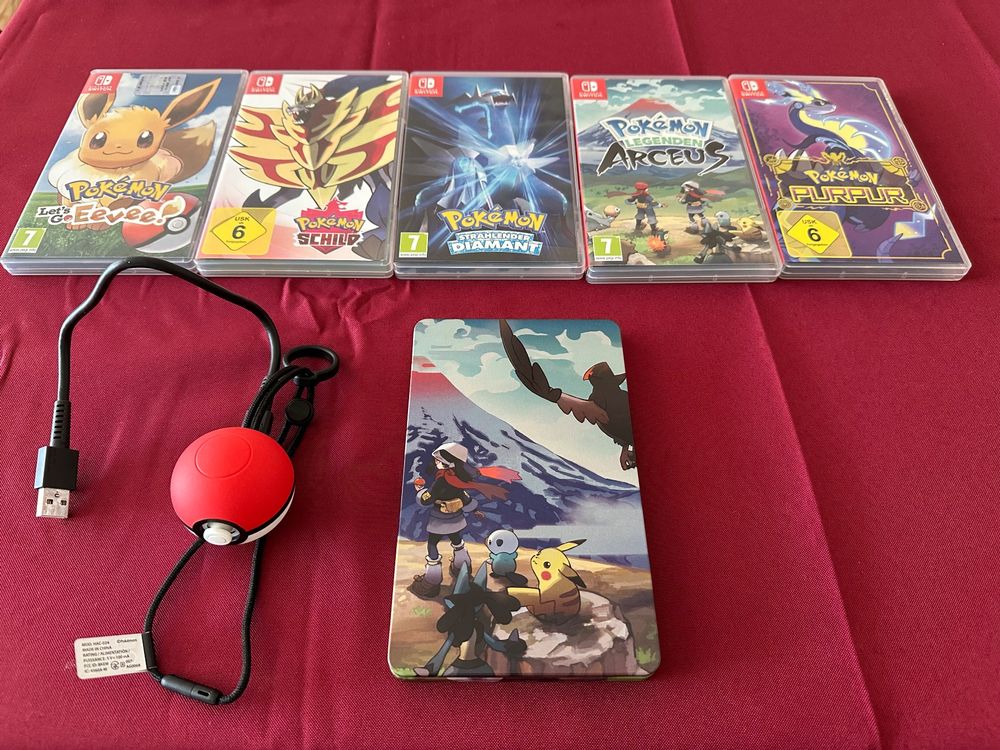 Nintendo Switch Games (Pokémon)/Pokéball Plus/Steelbook-Case (Gebraucht ...