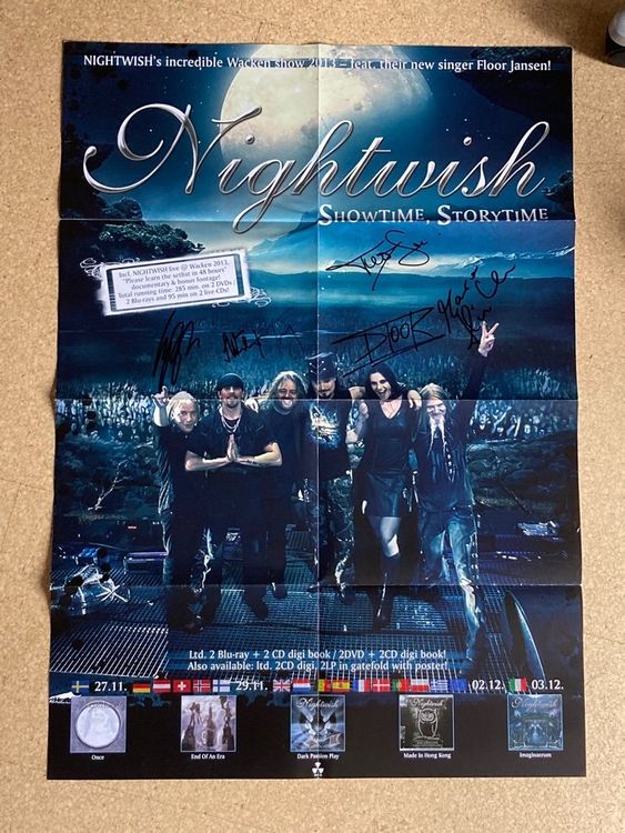Nightwish Poster ca. 60x85 cm original signiert | Kaufen auf Ricardo