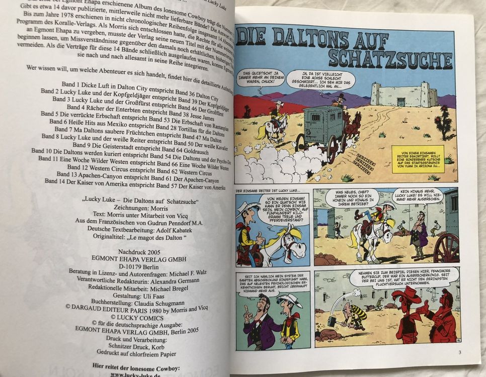 LUCKY LUKE - Band 27 - Die Daltons auf Schatzsuche (Gebraucht) in ...