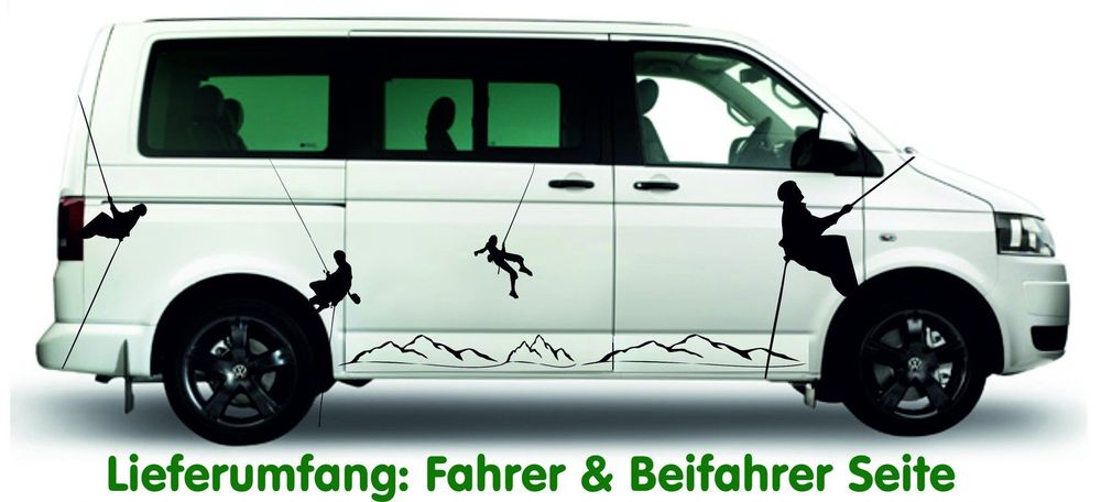 VW Bus T5 T6 Mountain Bergsteiger Freeclimber Aufkleber (Neu (gemäss ...