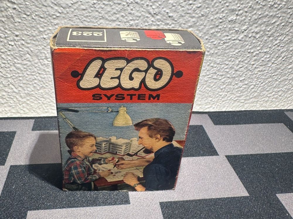 Lego System 223 1x1 Round Brick rot/ weis Vintage / EOL /RAR (Gebraucht ...