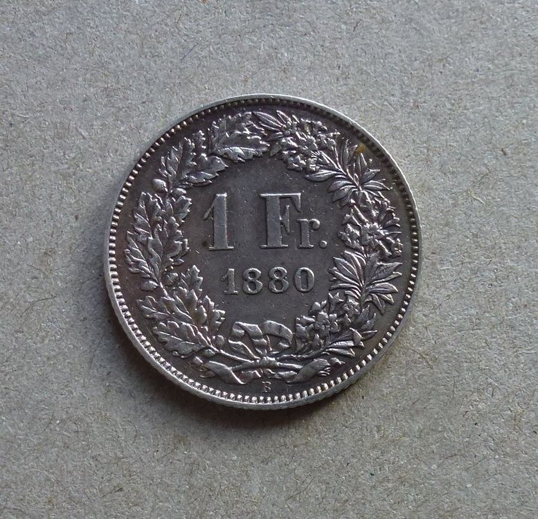 ++ 1.- Franken 1880, gute Erhaltung | Kaufen auf Ricardo