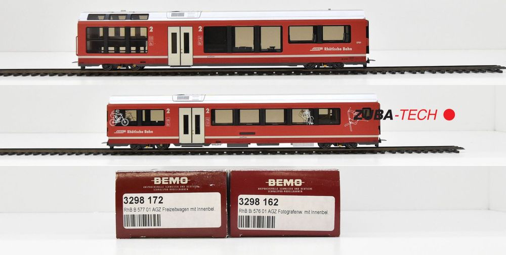 Bemo 2x AGZ Personenwagen der RhB H0m GS mit OVP (Neu (gemäss Beschreibung)) in St. Gallen für ...