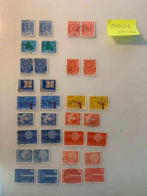 Schweiz Europamarken/CEPT 1957-1966 (Gebraucht) in Benglen für CHF 3 – mit Lieferung auf Ricardo ...