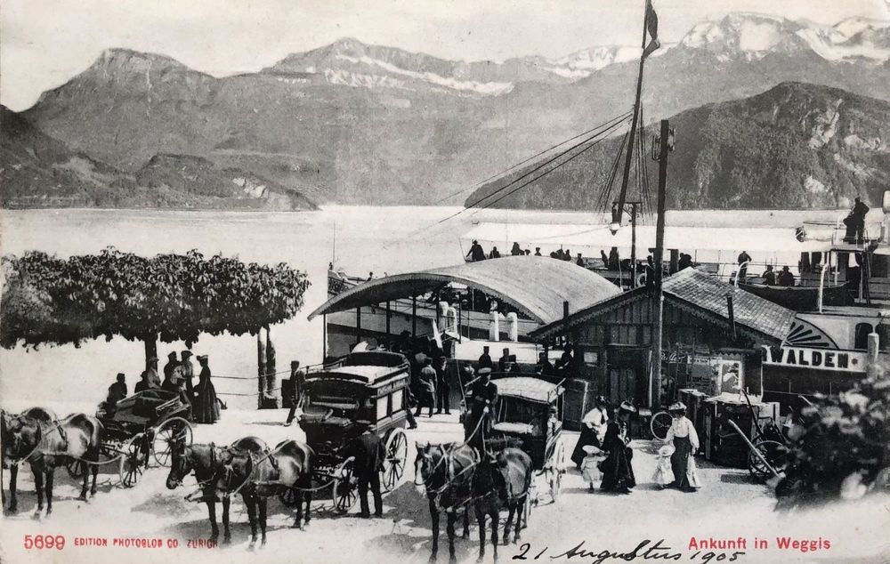 Ak Ankunft in Weggis um 1900 ungeloffen | Kaufen auf Ricardo