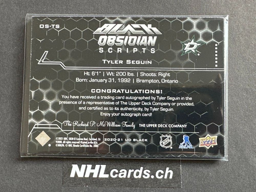 Tyler Seguin NHL Auto Card (EHC Biel-Bienne) (Gebraucht) in Belp für ...