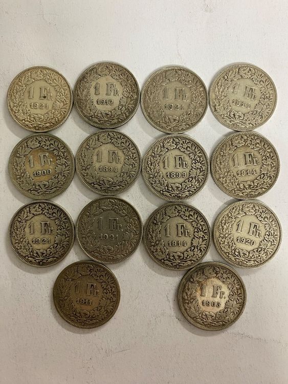 14 Stk 1.- über 100 Jahre Alt Silber (46) (Gebraucht) in Ballwil für CHF 42 – mit Lieferung auf ...