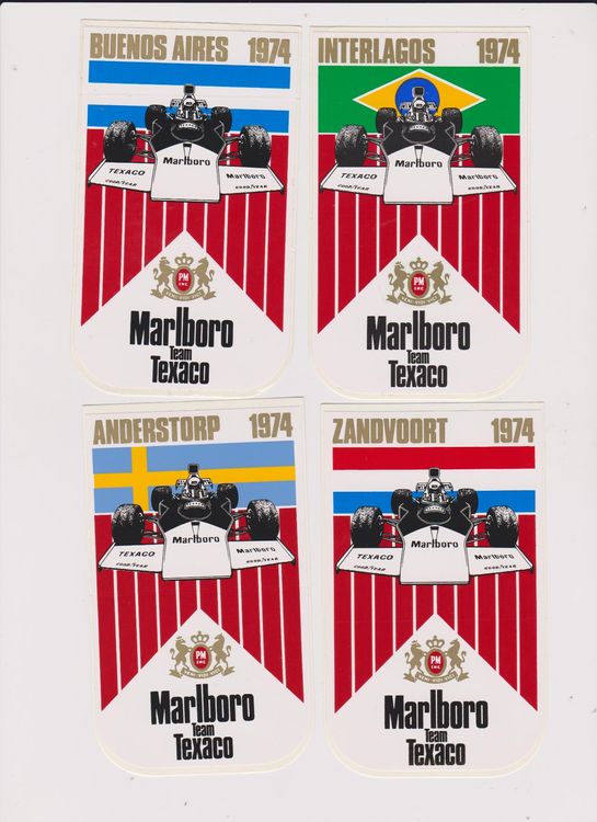 sticker Marlboro 12 pièces 1974 Aufkleber | Kaufen auf Ricardo