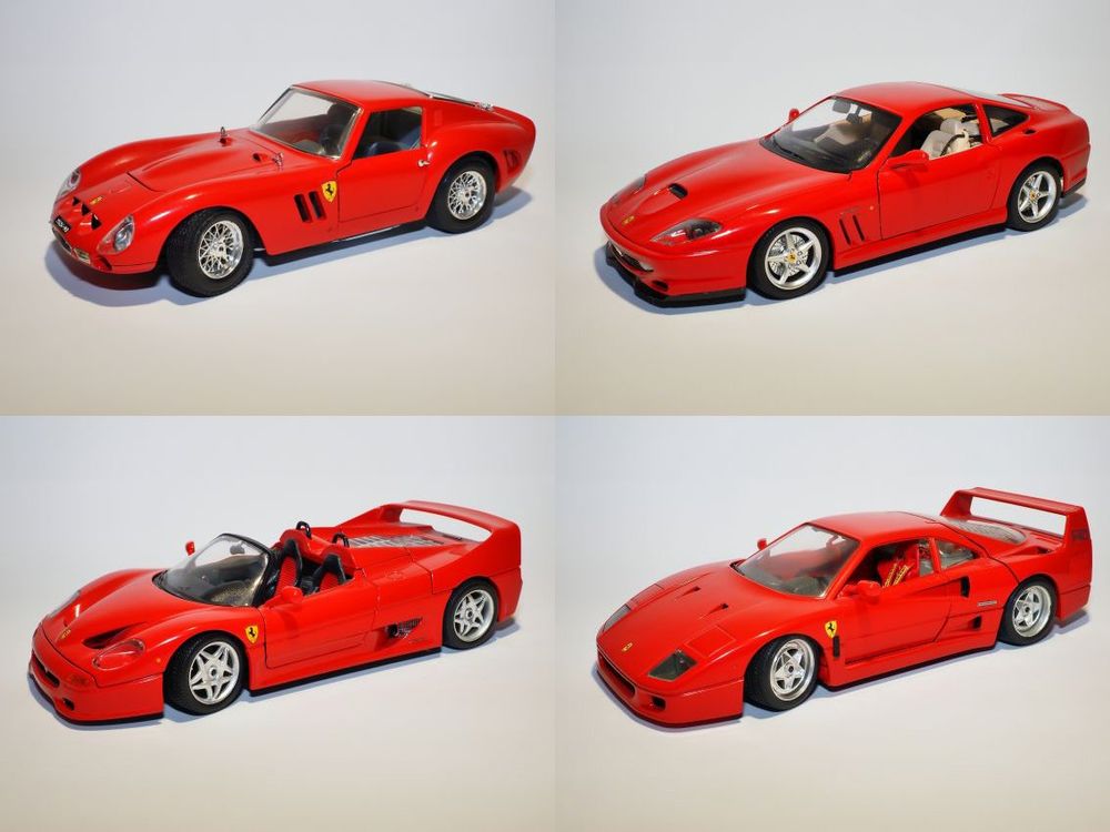 18 Ferrari-Modelle in rot mit schwarzer Vitrine (Gebraucht) in Bettlach ...