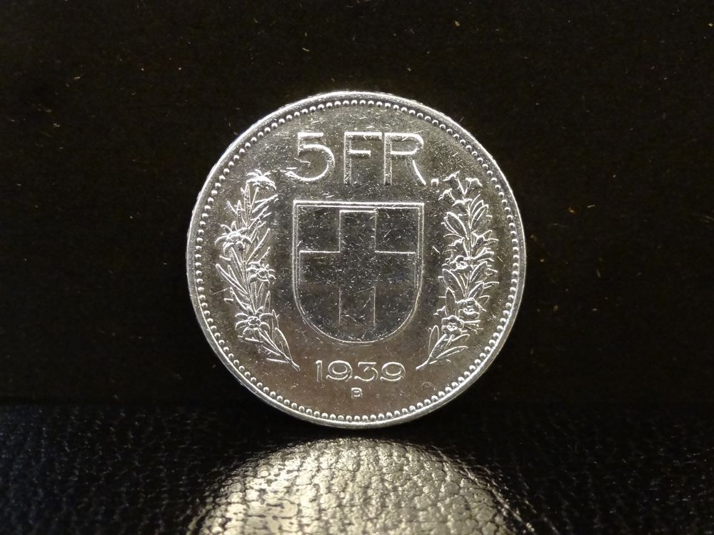 5 Franken Silber 1939 Fünfliber Münze (Gebraucht) in Kerzers für CHF 25 – mit Lieferung auf ...