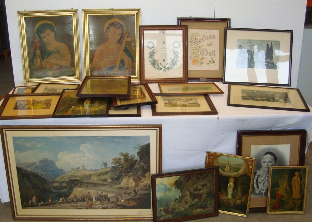 grosser Posten antike, alte Bilder-Gemälde (Gebraucht) in Oberdorf NW für CHF 29 – nur Abholung ...