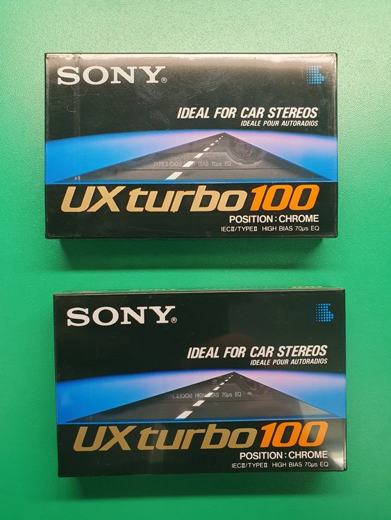 SONY UX turbo 100 audio Kassette blank tape sealed Type II (Neu und ...