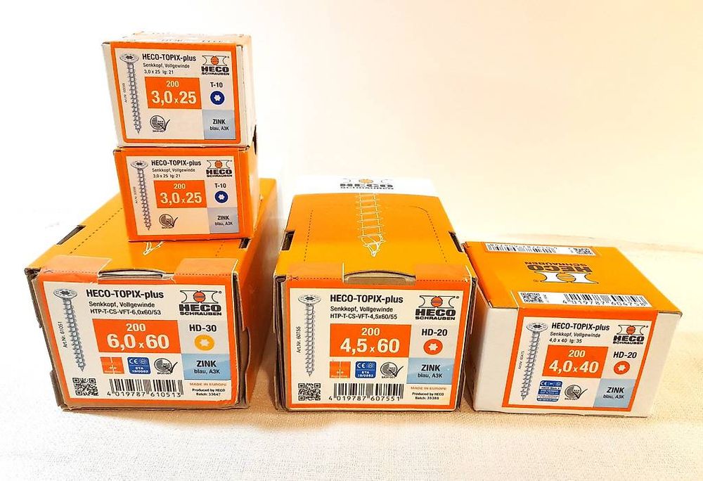 HECO Topix-Plus div. Schrauben, verzinkt (Neu+OVP) (Neu und originalverpackt) in Buttwil für CHF ...