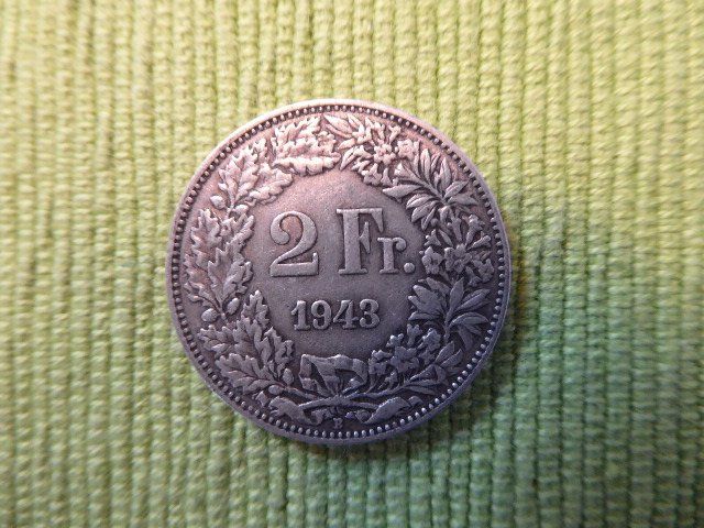 2 Franken Münze von 1943 (Gebraucht) in Romanshorn für CHF 8 – mit Lieferung auf Ricardo kaufen