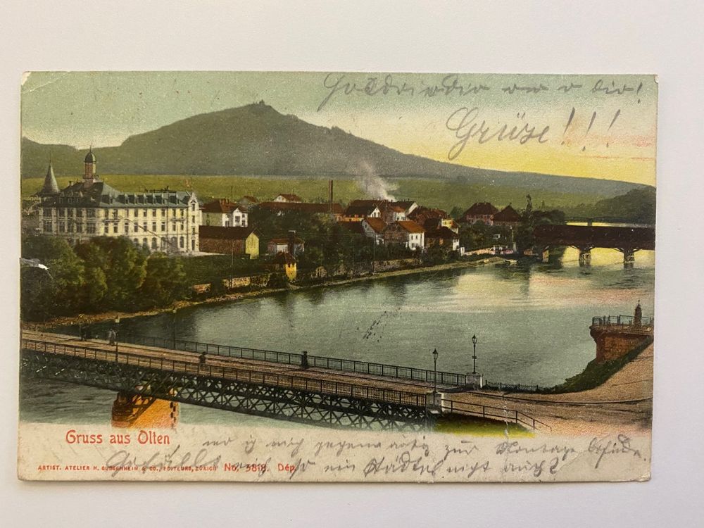 Olten SO // 1905 Brücke Fachwerk Aare // Sommer (Gebraucht) in Basel für CHF 15 – mit Lieferung ...