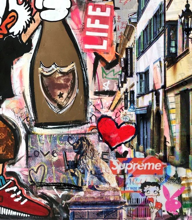 Pop Art Kunst Dagobert Duck Zürich Tram Münster Champagner (Neu (gemäss ...