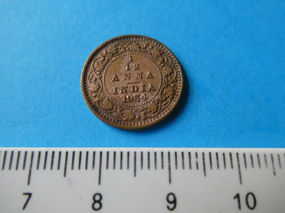 British India 1934, 1/12 Anna (Gebraucht) in Hinterforst für CHF 1 ...