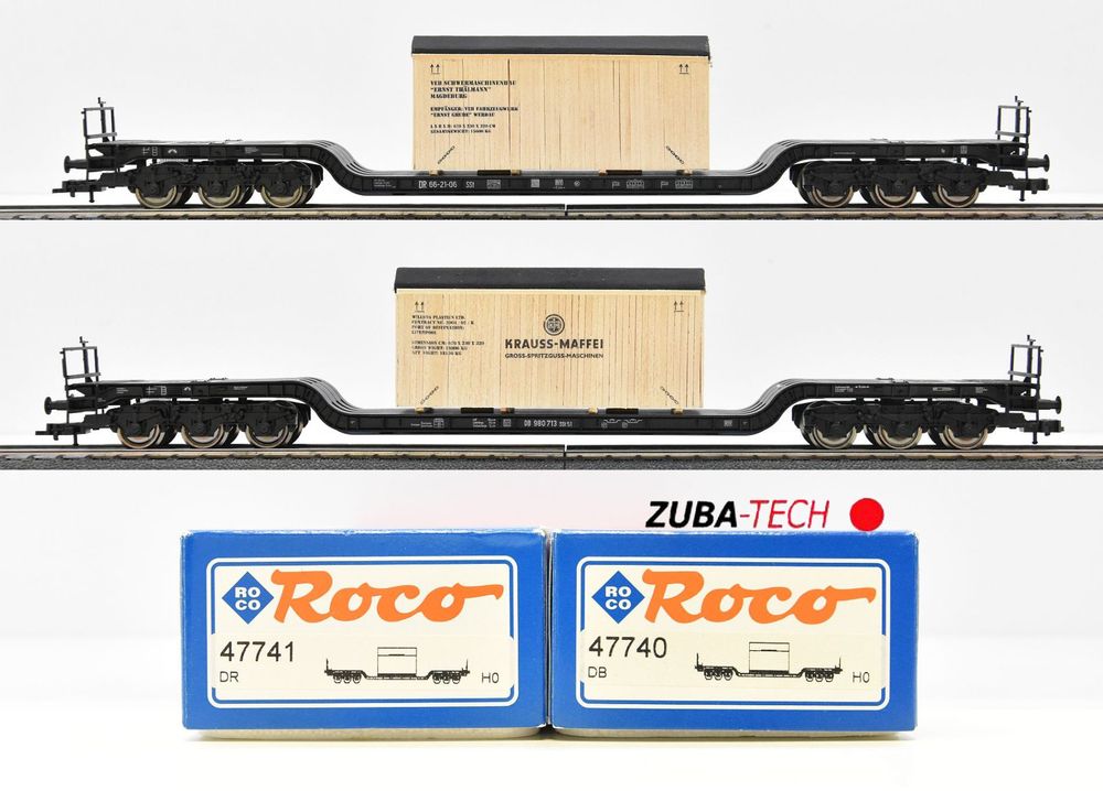 Roco 2x Tiefladewagen der DB/DR H0 GS mit OVP (Gebraucht) in St. Gallen für CHF 60 – mit ...
