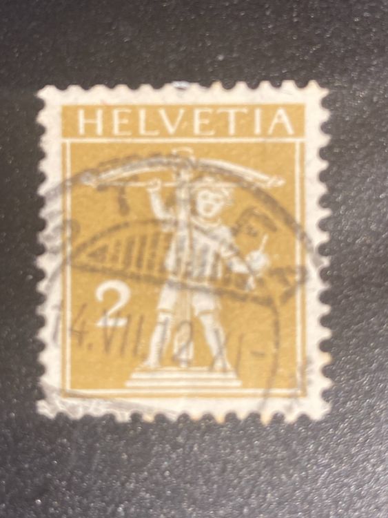 Schweiz 1912 Tellknabe 2 (123II) Vollstempel Stäfa 14.VII.12 (Gebraucht) in Liestal für CHF 3 ...