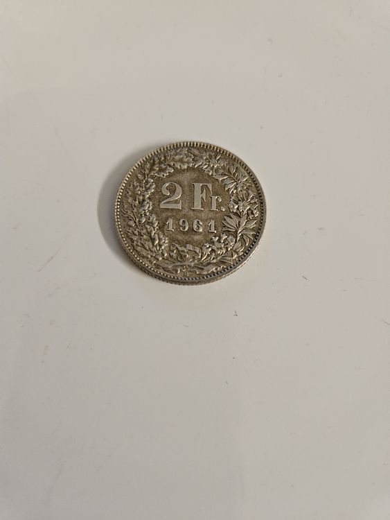 Silbermünze 2 Franken Helvetia 1961 Schweiz Swiss Mint Jahrg | Kaufen auf Ricardo