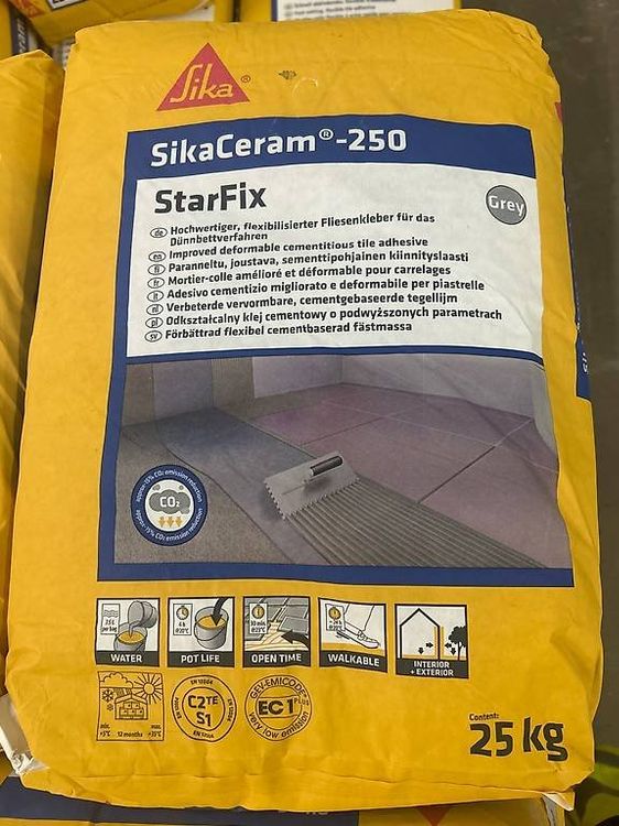 Fliesenkleber SIKA STARFIX 25kg C2 TE S1 – AKTION (Neu und ...