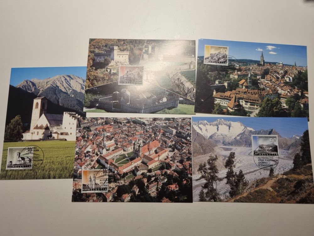 2003 FDC Maximumkarten Unesco (Gebraucht) in Arni AG für CHF 10 – mit Lieferung auf Ricardo kaufen