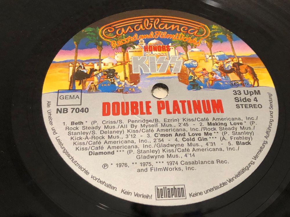KISS - DOUBLE PLATINUM LP ORIG DE 1978 +INSERT (Gebraucht) in Zofingen ...