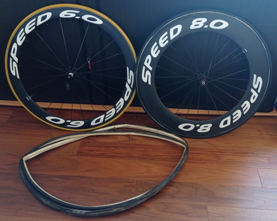 Carbon Laufradsatz Veltec Speed 8.0 6.0 Schlauchreifen Collé (Gebraucht ...