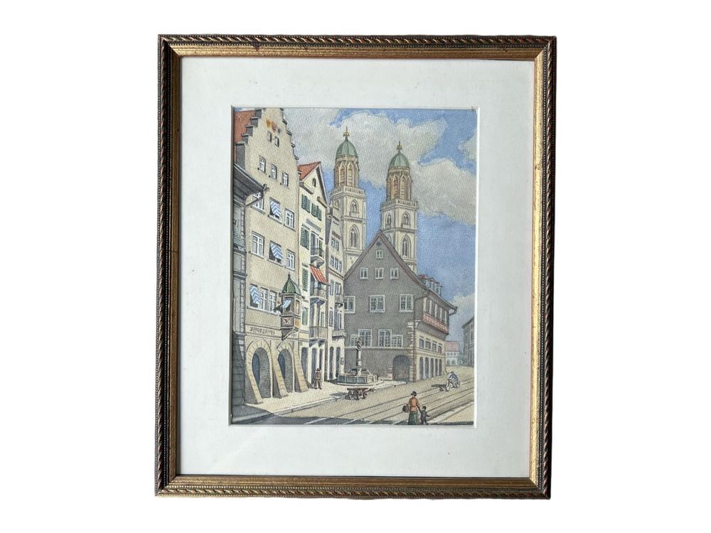 ⭐AB 1.-⭐Zürich Grossmünster Aquarell um 1900 (Gebraucht) in Uster für ...
