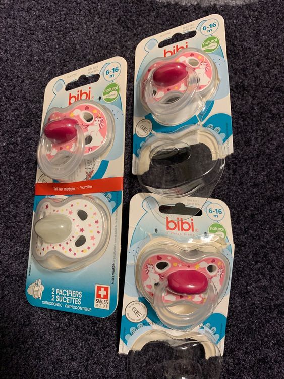 4 x Bibi Nuggi 6-16 Monate (1x Doppelpack & 2x Einzelstück) (Neu und ...