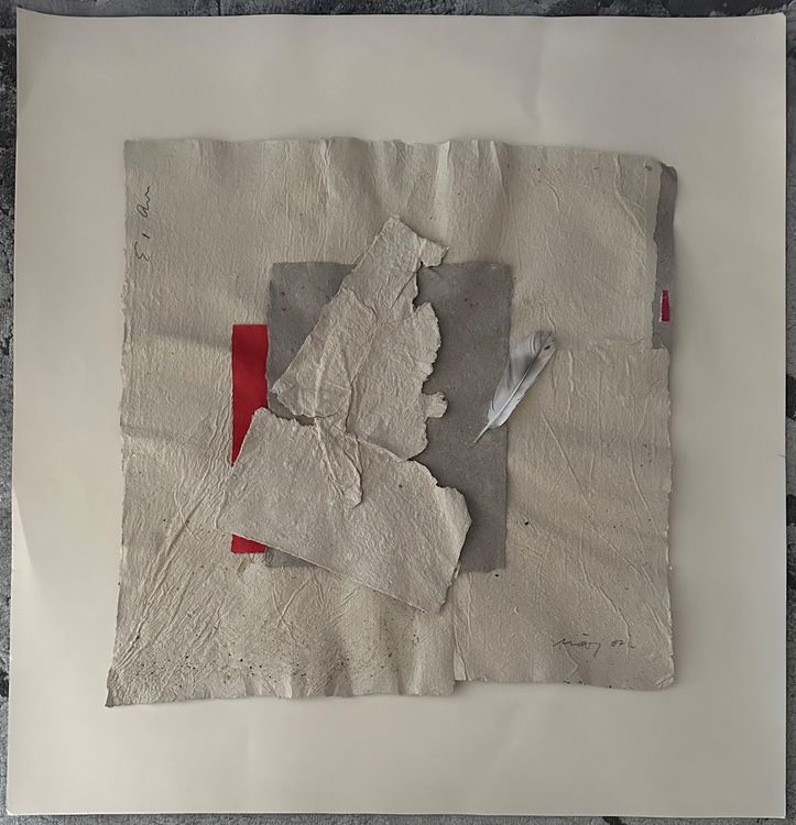 Abstrakte Mischtechnik Collage Signiert | Kaufen auf Ricardo