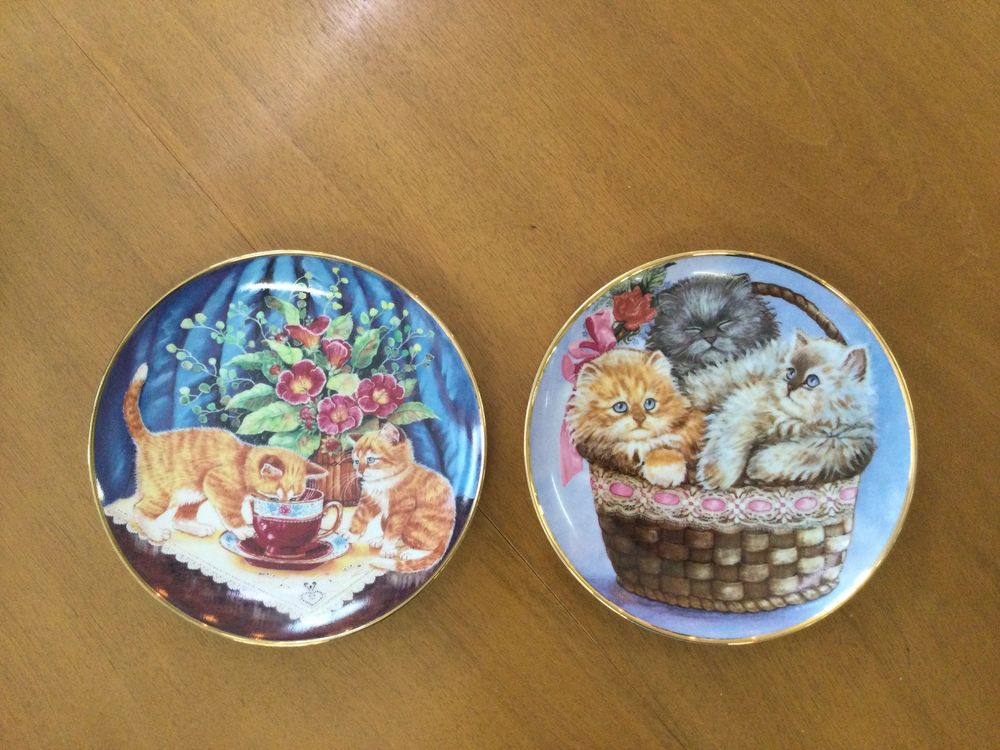 Zwei Katzenteller von K. Duncan | Kaufen auf Ricardo