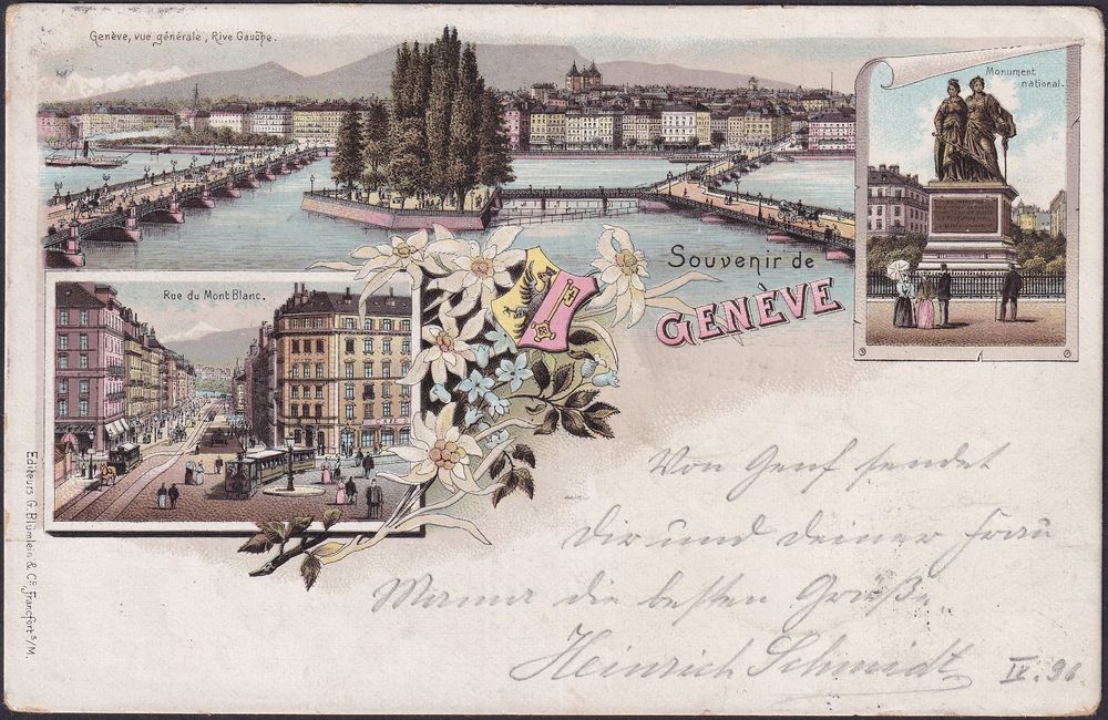 1897, 60B tolle LITHO GENEVE: Ausstellungs-Vignette - selten (Gebraucht ...