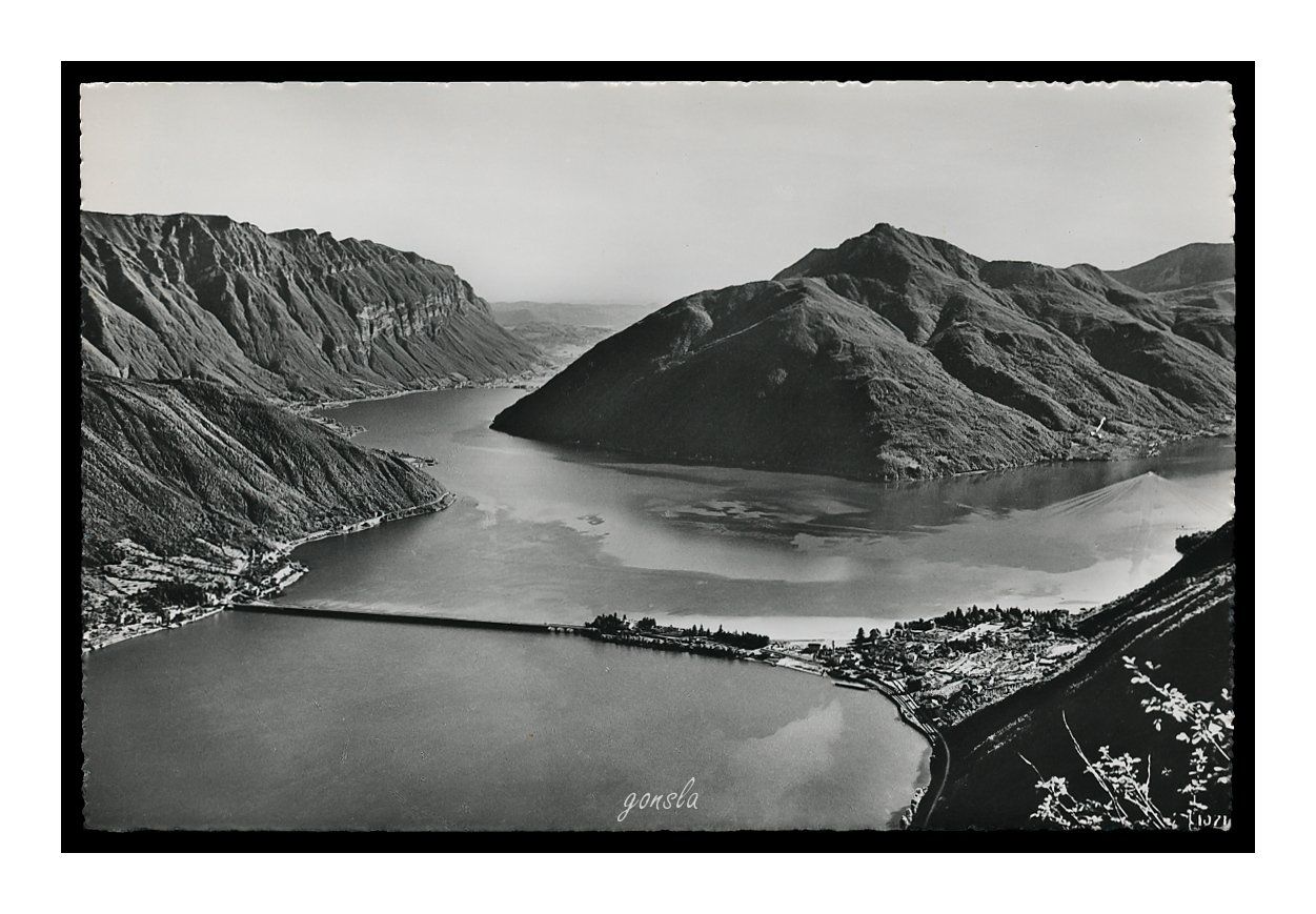 LAGO di LUGANO - 1950 "Vue générale" Ponte di Melide (D'occasion) à ...