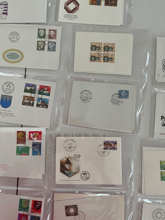 Album mit 60 FDC/Sonderbriefe 70/80er Jahre Schweiz (Gebraucht) in Murgenthal für CHF 1 – mit ...
