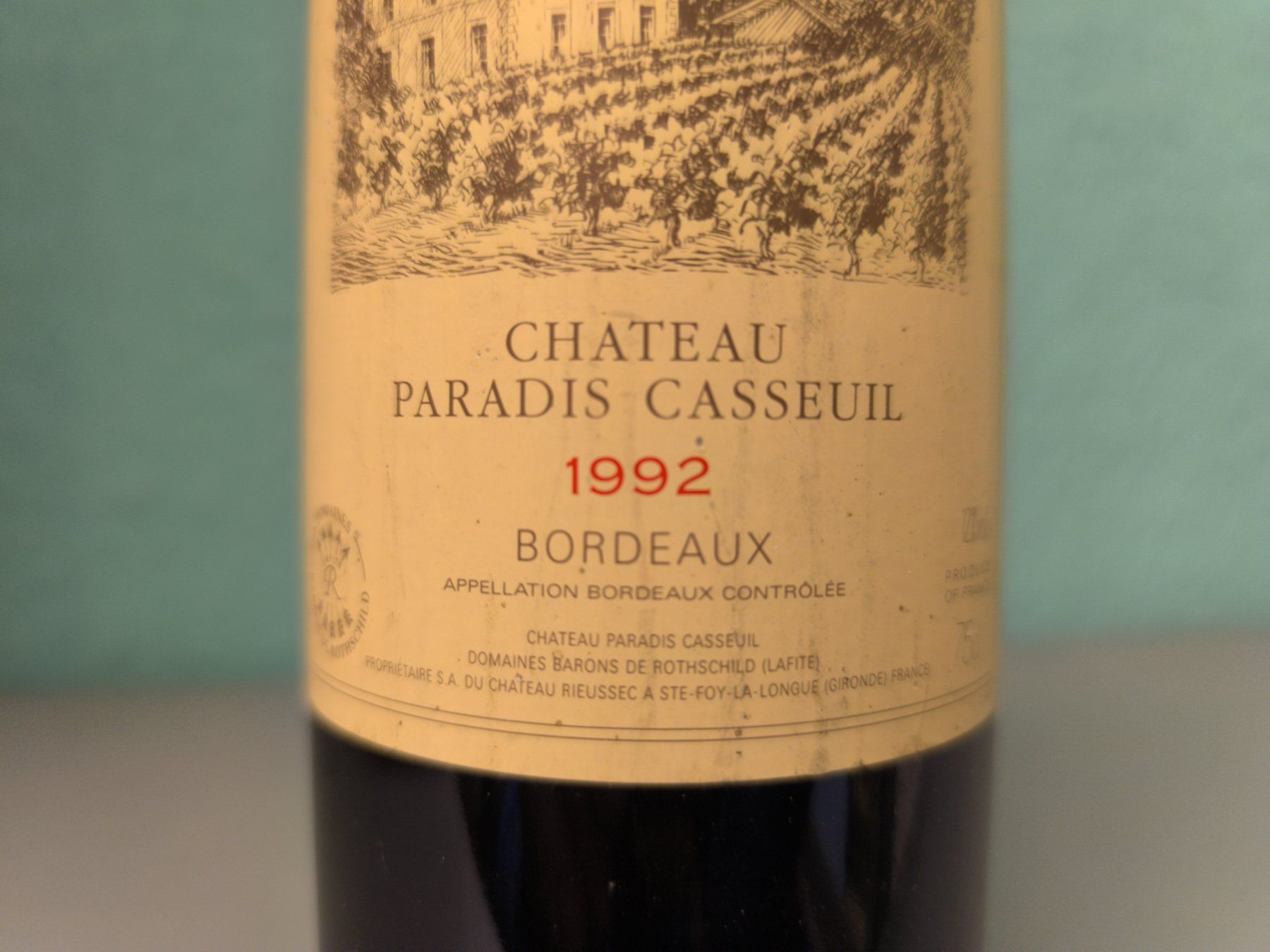 Château Paradis Casseuil 1992 Dom.( Laifte) Rothschild (Gebraucht) in ...