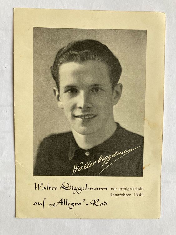 RAD-RENNFAHRER, WALTER DIGGELMANN 1940 (Gebraucht) in schlieren für CHF ...