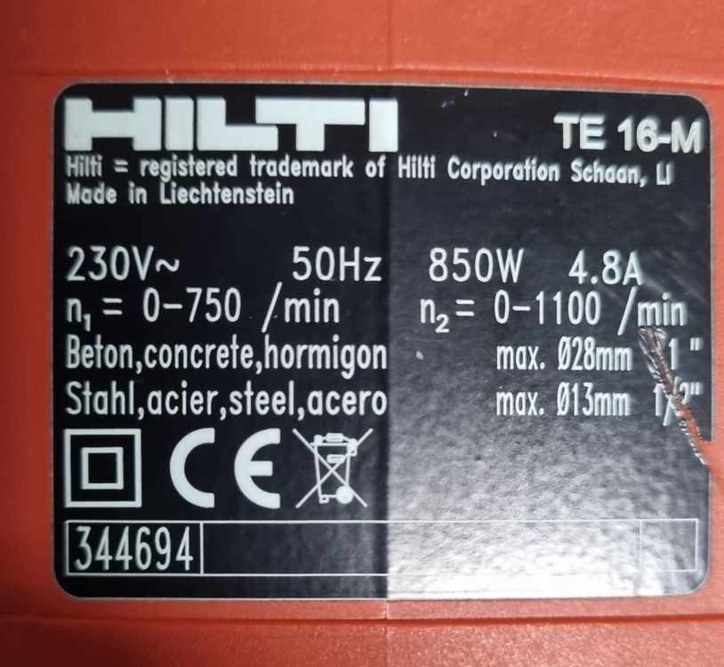 HILTI Bohrhammer TE 16-M | Kaufen auf Ricardo