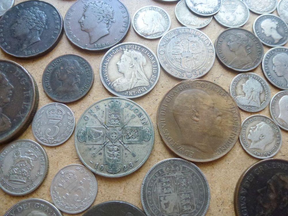 Sammlung ++ 100 Stück alte Münzen aus England ab 1696 (Gebraucht) in ...