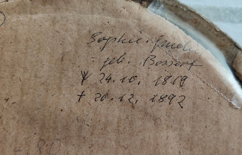 PORTRÄT 19. JH. – Luise Sophie Bossert geb. Gmelin, Aquarell (Gebraucht ...