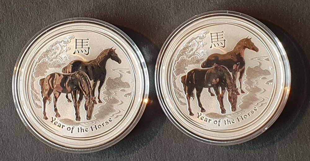 2 x 1 oz Silbermünze "Year of the Horse" aus Lunar Serie II | Kaufen ...