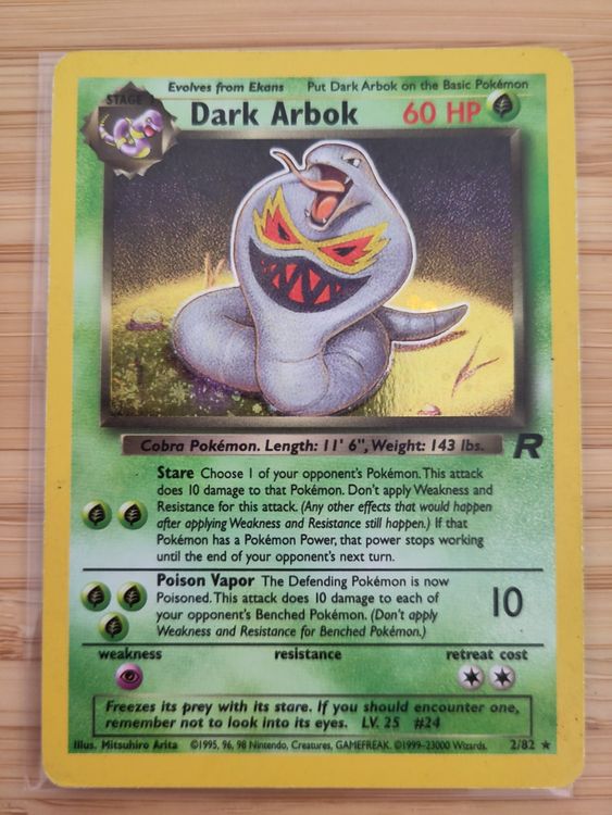 Team Rocket Dark Arbok Holo "Error (1999-23000)" 02/82 - EN | Kaufen ...