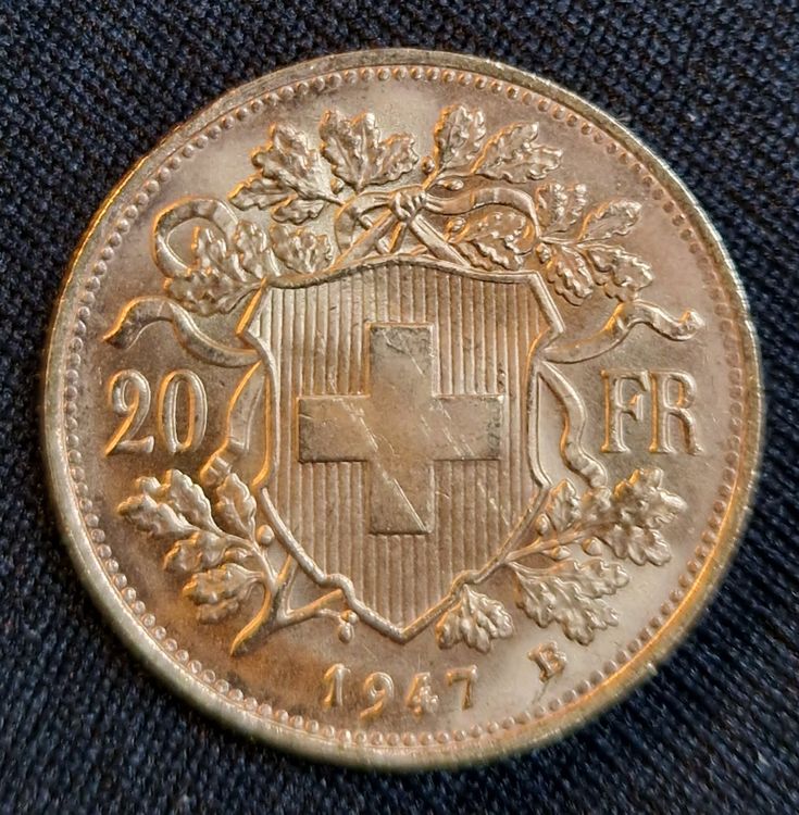 20 Fr. Goldvreneli 1947 (Gebraucht) in Effretikon für CHF 375 – mit Lieferung auf Ricardo kaufen