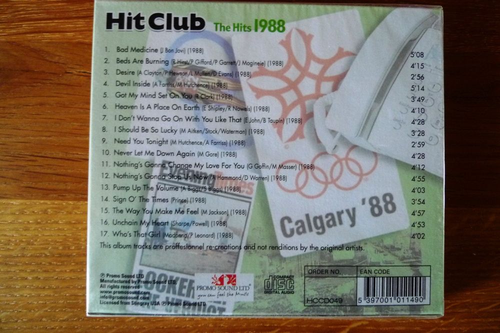CD -Hit-Club mit Songs von 1988 - Rarität (Neu (gemäss Beschreibung ...