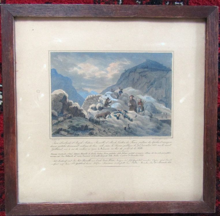 Gotthard Lawine Lithographie von Triner 1839 (Gebraucht) in Rafz für ...