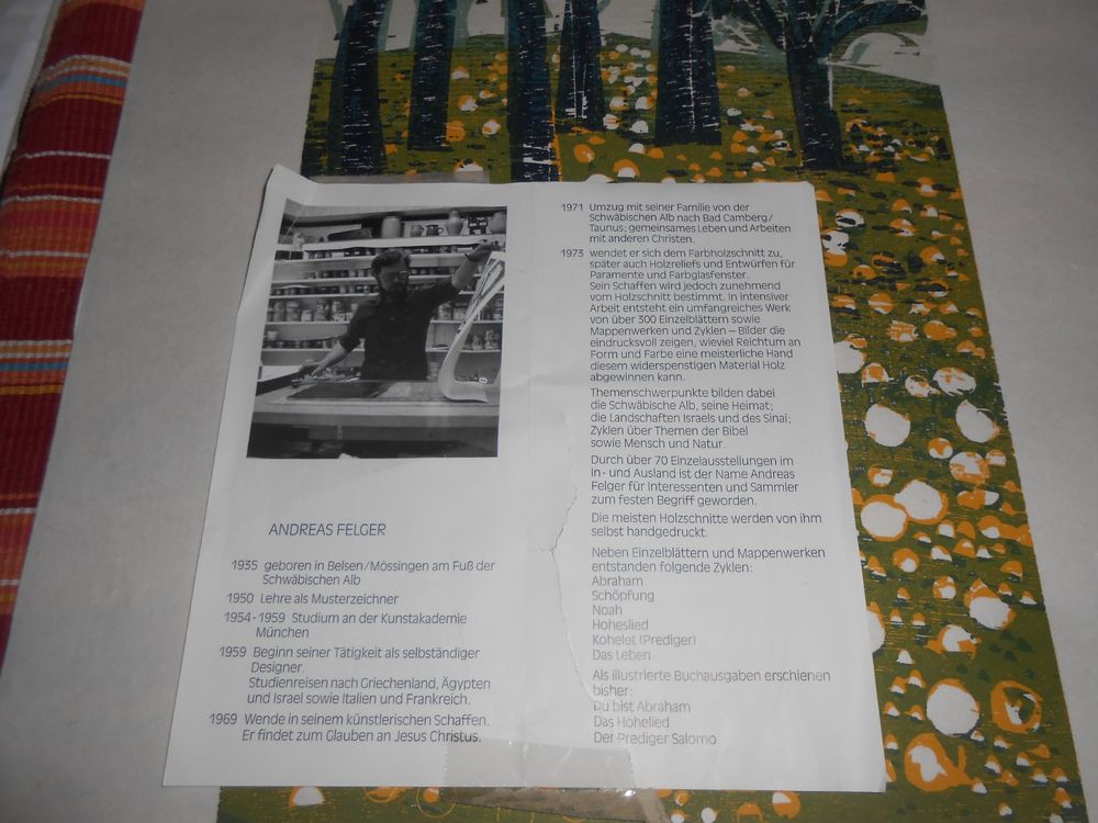 Andreas Felger-Farbholzschnitte 1982 | Kaufen auf Ricardo