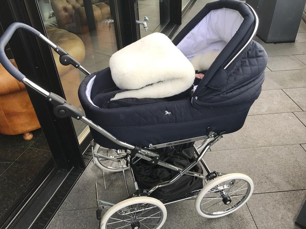 Kinderwagen Hesba, blau-weiß (Gebraucht) in Zürich für CHF 250 – mit ...