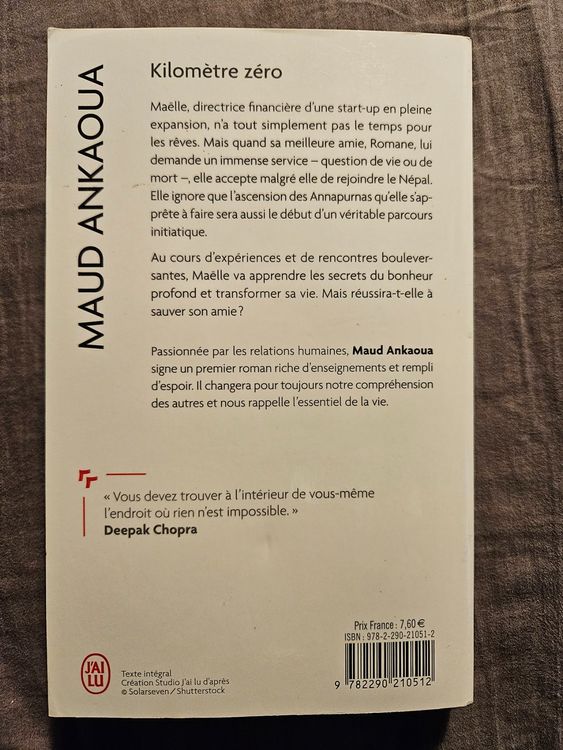 Roman de Maud Ankaoua "Kilomètre zéro" (Gebraucht) in Vevey für CHF 3 ...